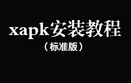 xapk 安装教程(标准版)