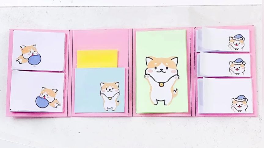 制作简单实用的小本子,多功能的便签本,还可以折叠在一起