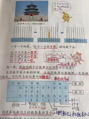 四年级上册数学!第一单元回顾➕新课预告!重要单元知识点!不要迟到!