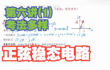 【沈阳工业大学电气考研电路专业课】第六讲(1)-正弦稳态电路-复数...