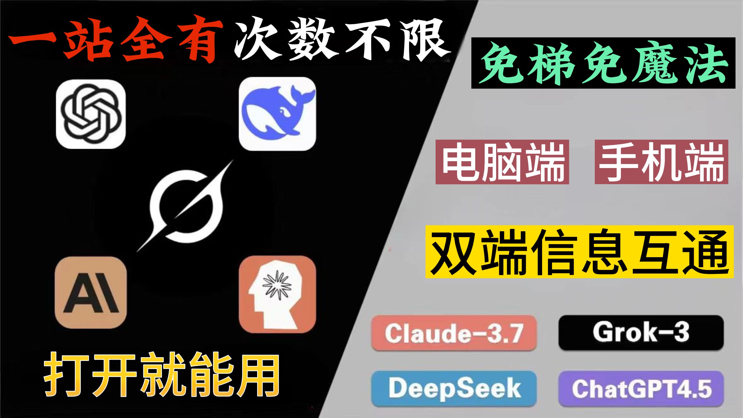 ...全网独家!AI共享站让你零成本驾驭所有顶级AI模型,无缝切换体验!