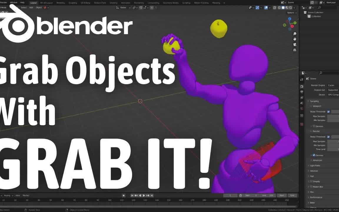 iBlender中文版插件Grab-it 教程抓住它 - 动画师的很棒的 Blender 插件...