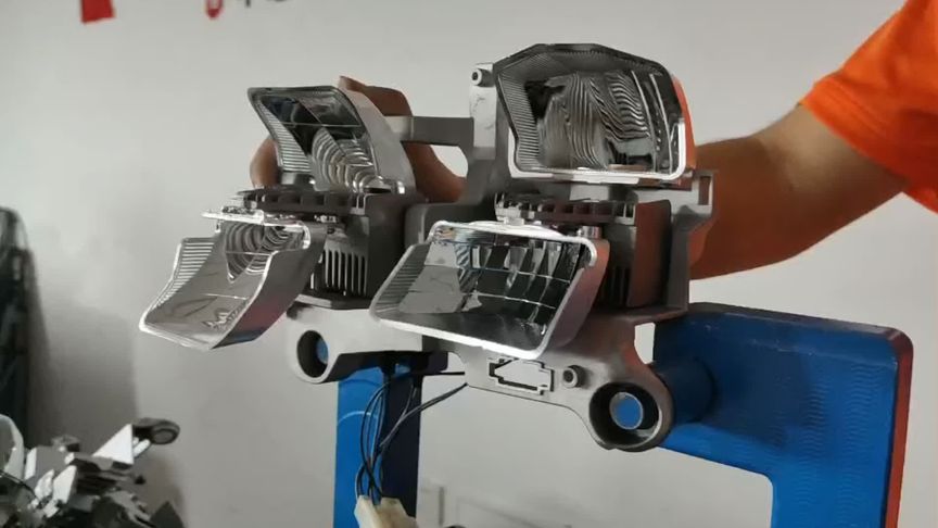 福特19款福克斯高配大灯,内胆模组灯光测试过程#汽车车灯