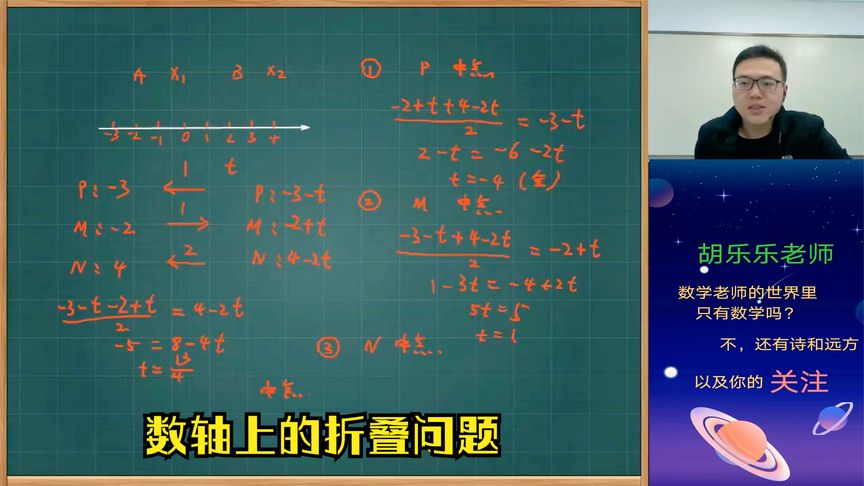 七年级数轴上的折叠问题,弱化版的中点坐标公式