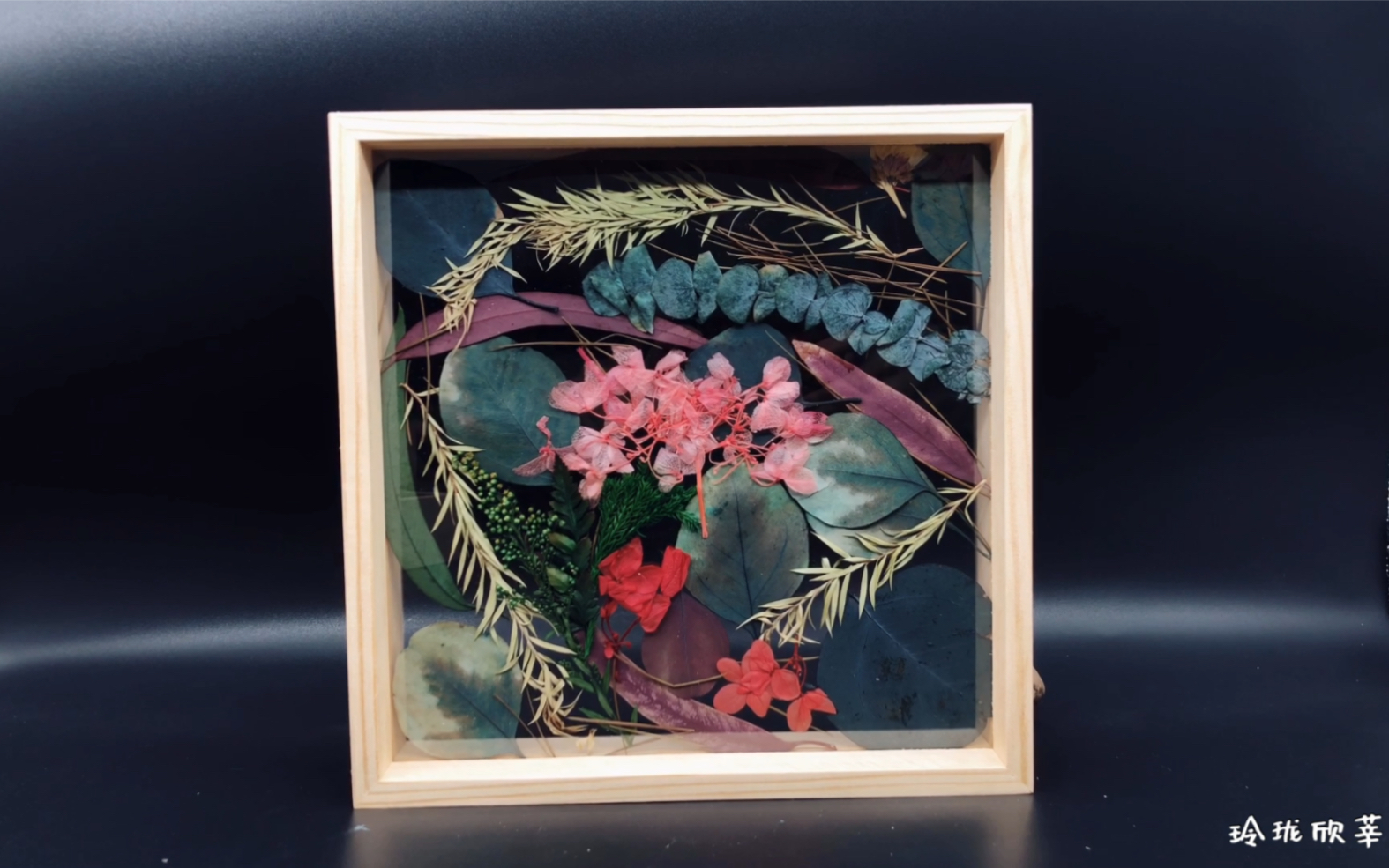 【相框花艺】相框花艺设计 简单随性 放在家里装饰别有一番韵味