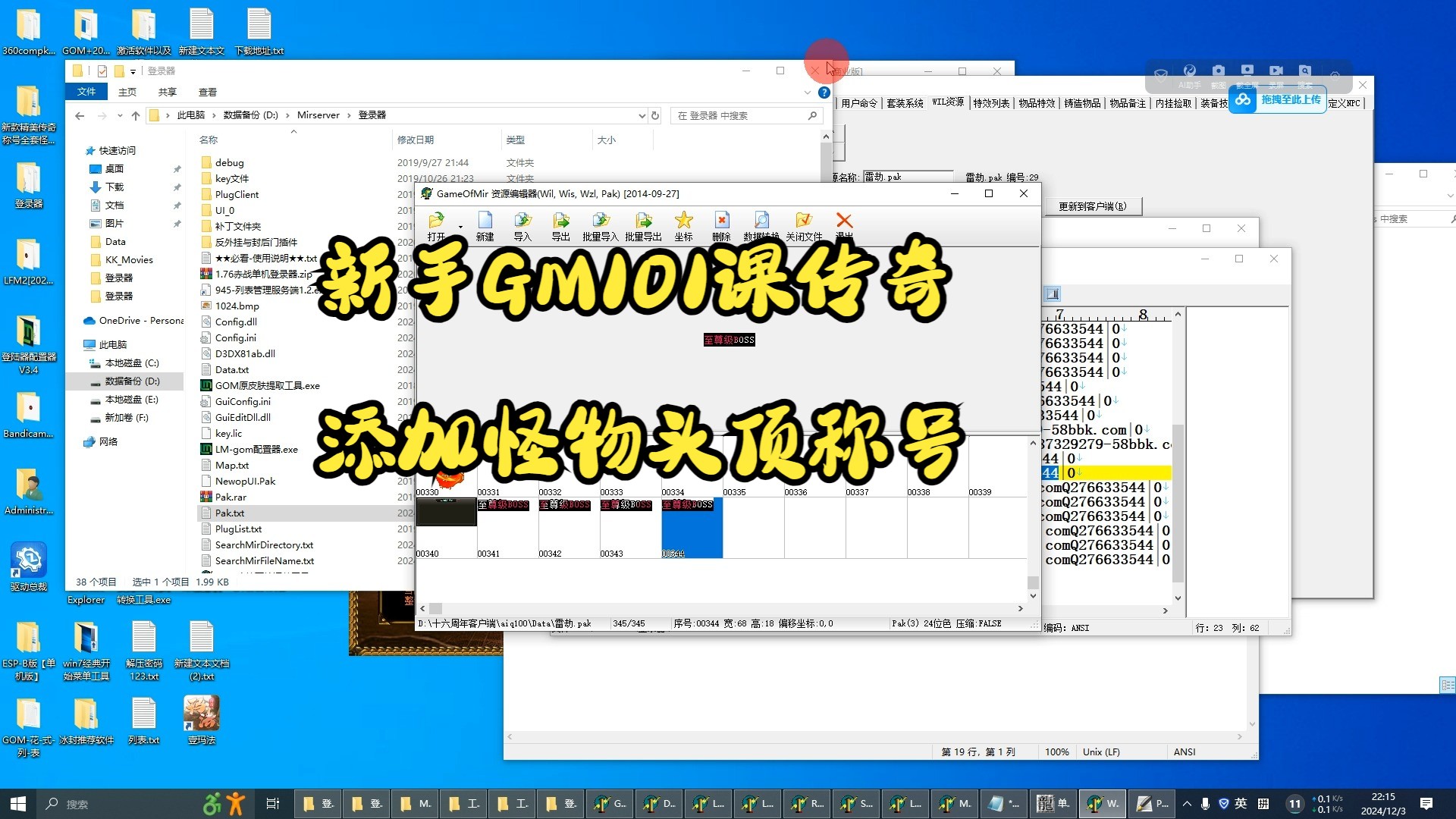 新手GM101课传奇添加怪物头顶称号