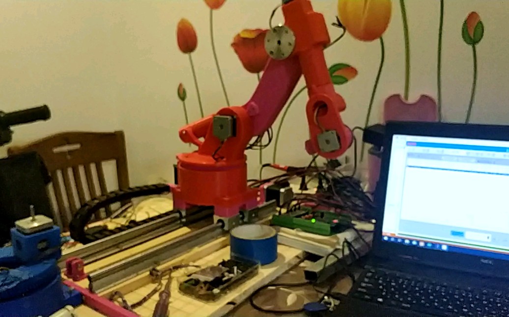 【ADO】 六轴机器人(6轴机械手臂) + DIY+滑台+上位机软件,arduino ...