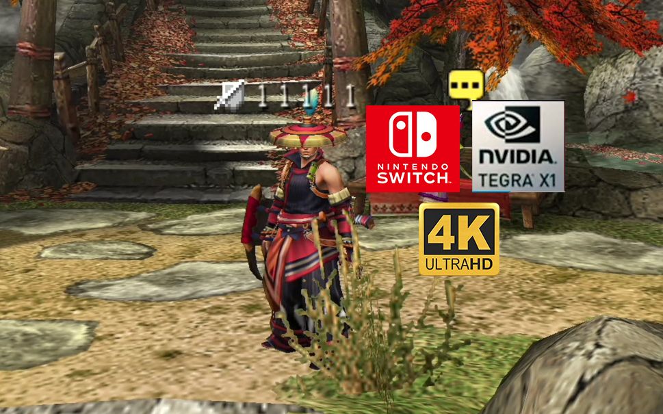 switch这么强?破解版NS以4K分辨率运行PSP大作《怪物猎人P3》画面...