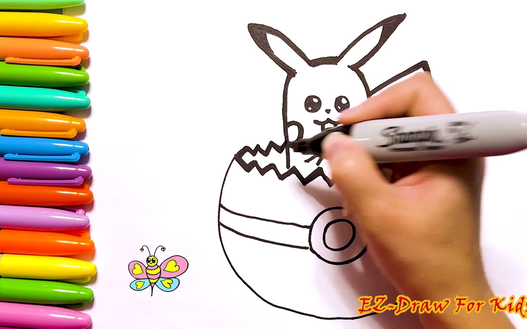 【简笔画】一步一步教你学画精灵皮卡丘,一看就会的简笔画!超简单! 丨...