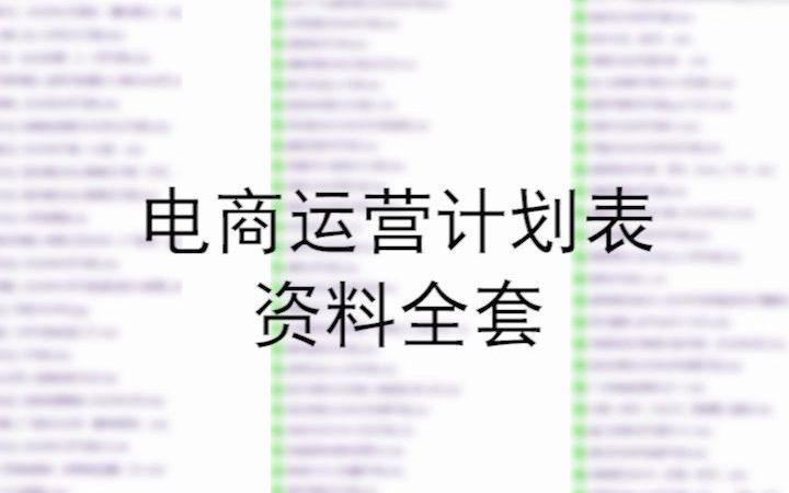 电商运营计划书模板天猫运营计划书ppt淘宝运营计划书表格