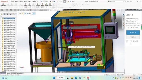 非标机械设计工件旋转和夹紧分步实现
