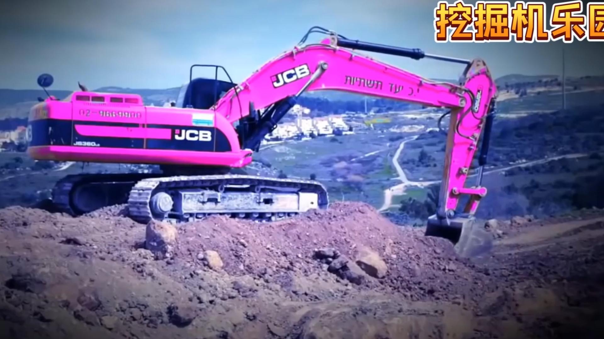 挖掘机挖土施工视频,儿童喜欢看的挖掘机挖土,儿童益智挖掘机工作视频