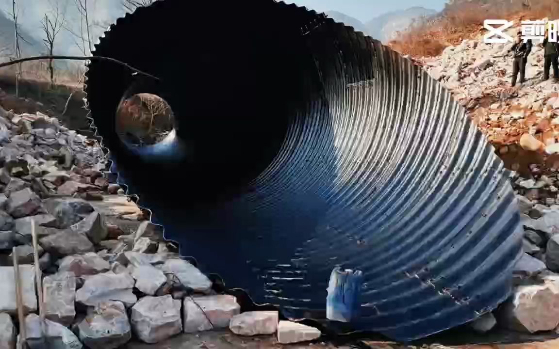 公路涵洞钢波纹涵管@金属波纹涵管6米直径波纹管涵安装教程