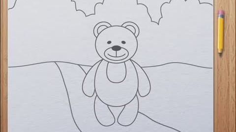 熊猫简笔画,小朋友们跟我一起学简笔画吧,画出又快又可爱的小熊