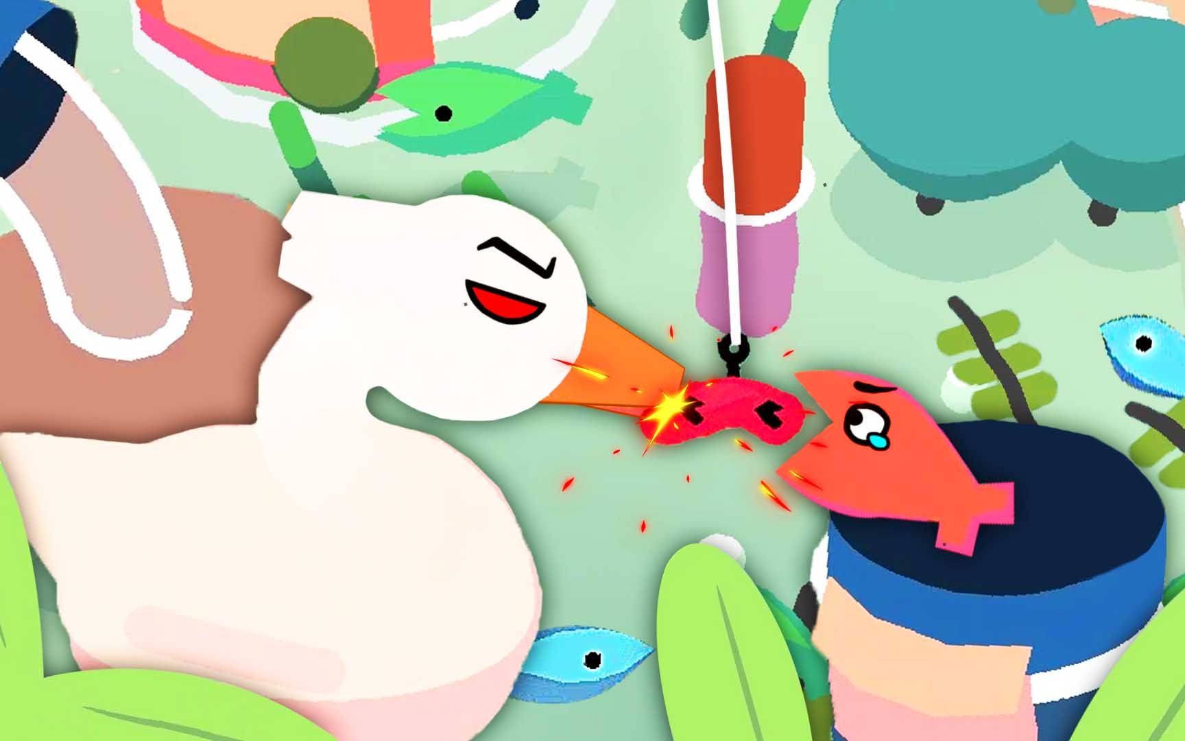 小鱼模拟器 大鸭子被鱼钩钓走了,我当上了池塘一霸!小熙解说