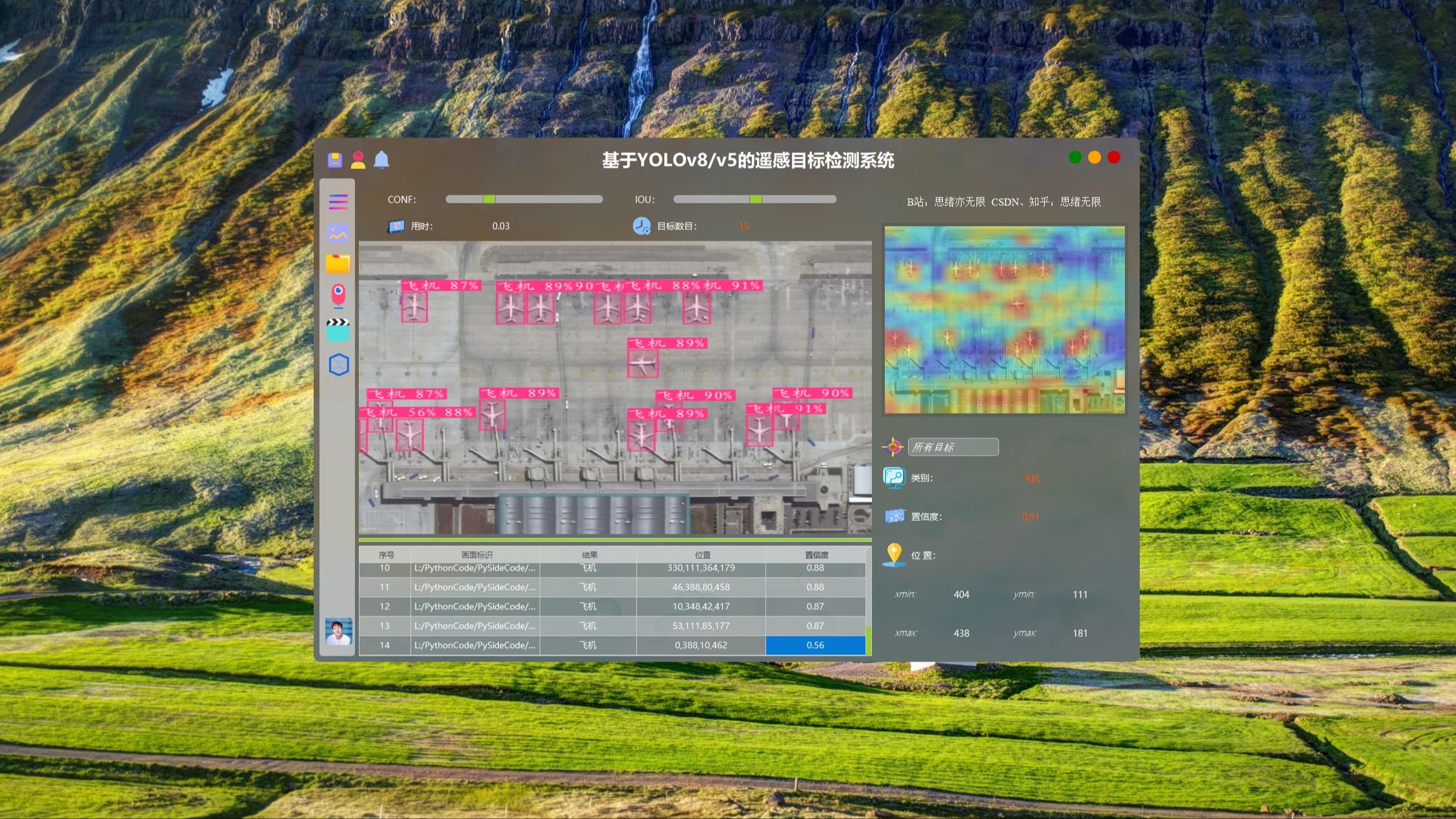 ...v6/v5的遥感目标检测系统演示与介绍(Python+PySide6界面+训练代码)