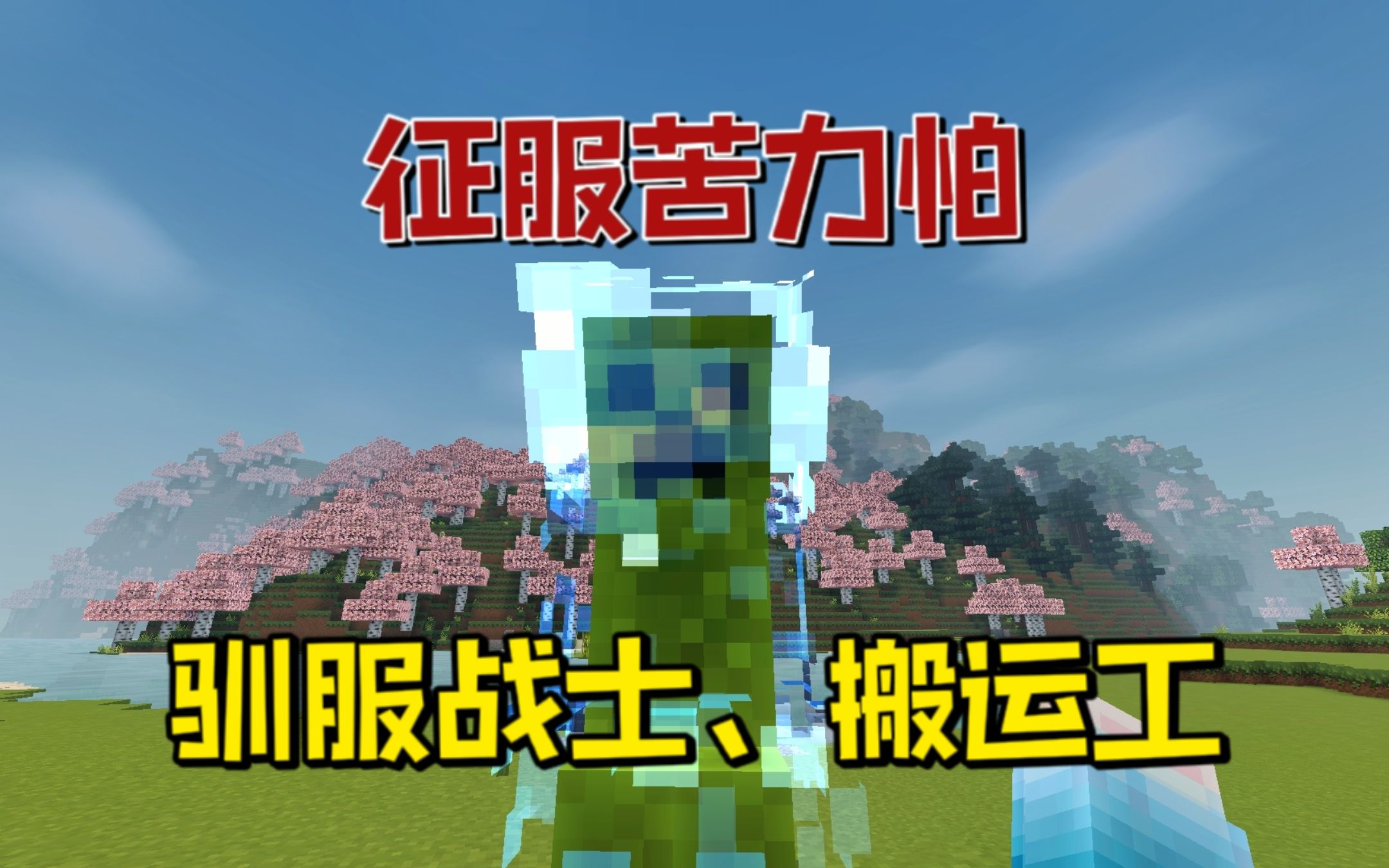 我的世界:征服苦力怕,驯服战士、磁暴战士!_哔哩哔哩bilibili_我的世界_...
