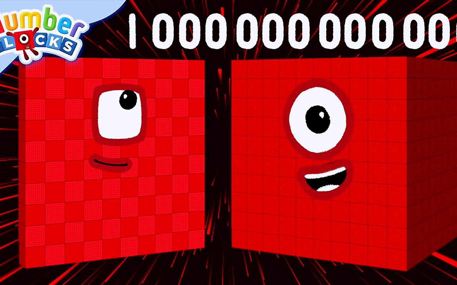 数字方块动画:跟着数字兄弟学习趣味数学,100000由多少个方块组成?