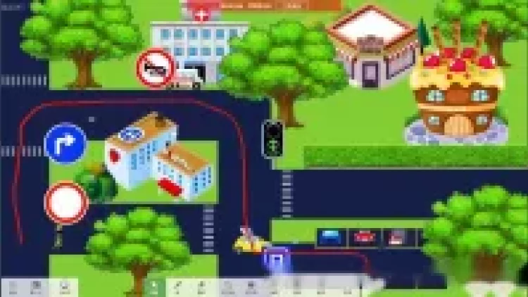 ...县第一幼儿园 王娥青 中班社会活动《认识交通标志》的课件操作视频