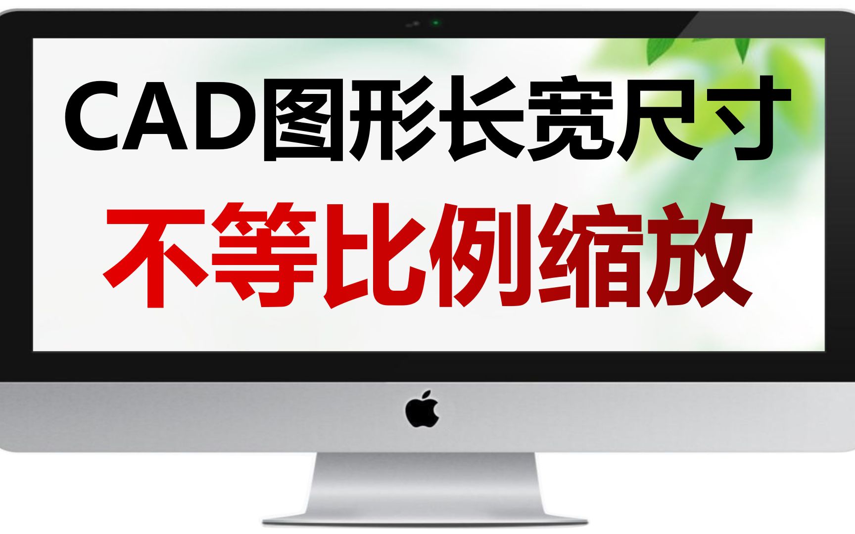 CAD图形长宽非等比例缩放(不同比例缩放)