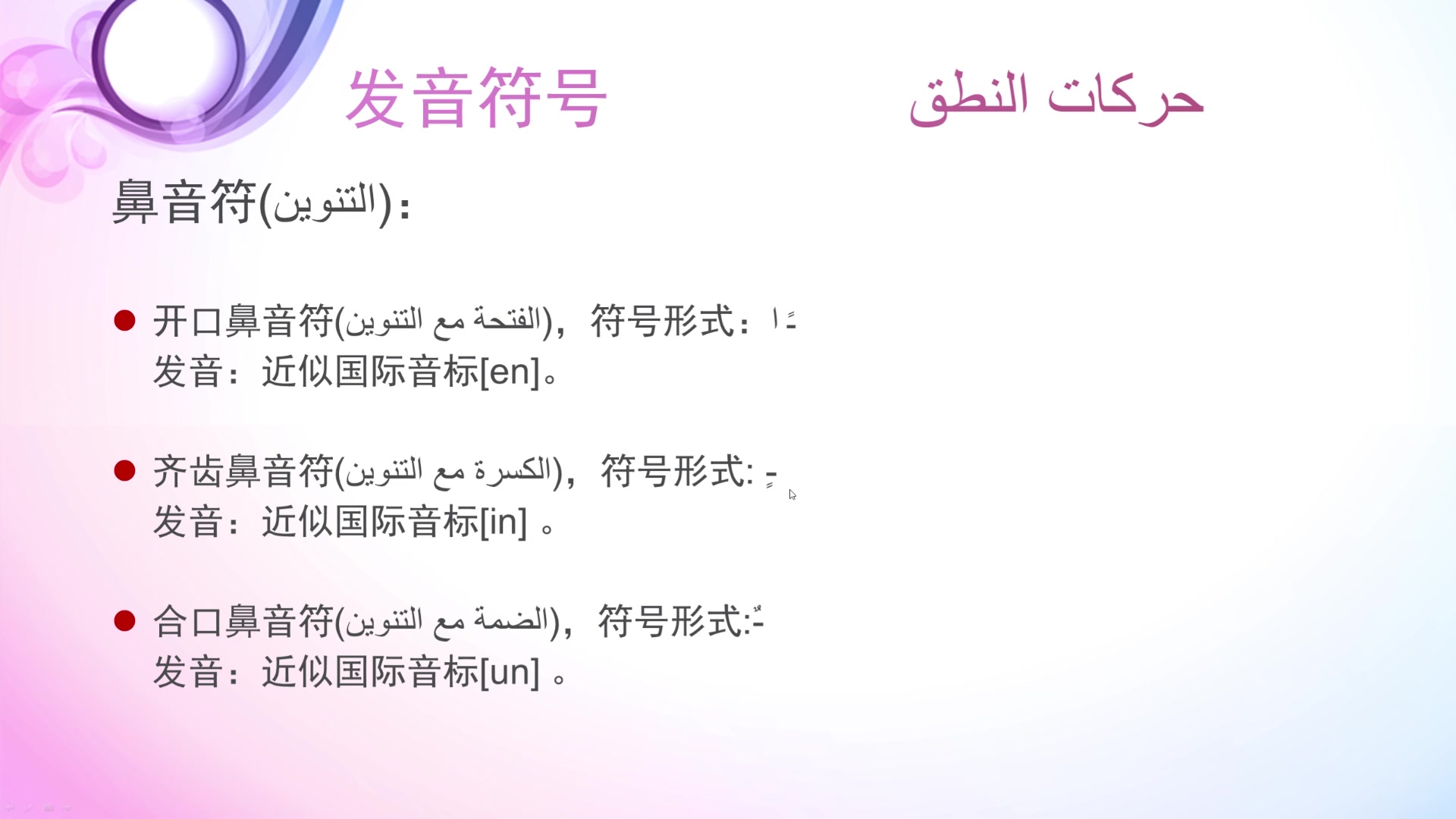 第二课:阿拉伯语发音符号的认识及学习