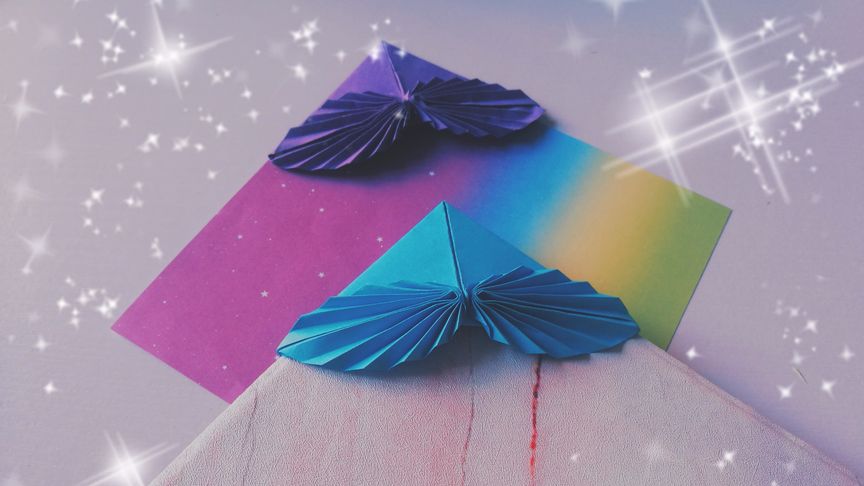 儿童折纸书签,漂亮的树叶书签2分钟折完,同学们都在用