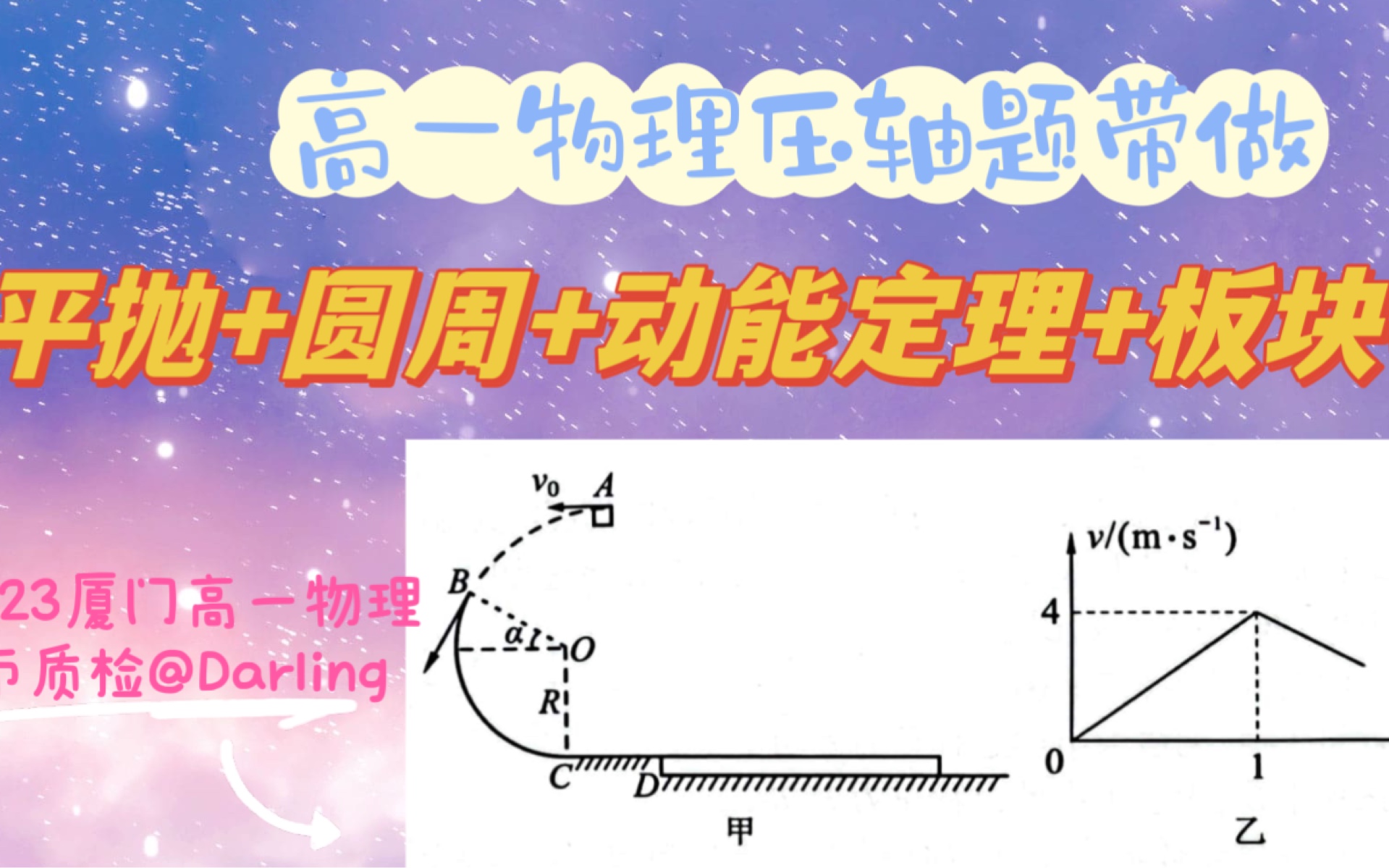 【高一物理/培优向】动能定理、圆周运动、平抛、板块综合性大题 | ...