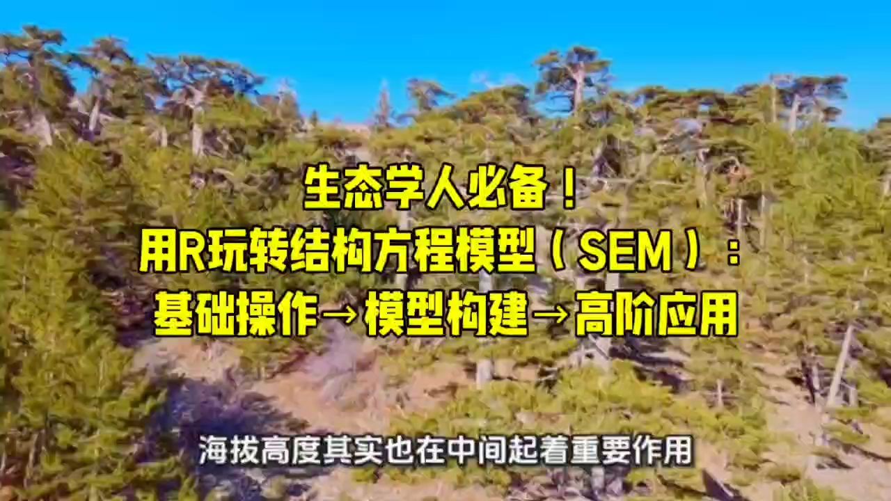 ...用R玩转结构方程模型(SEM):基础操作→模型构建→高阶应用全流程