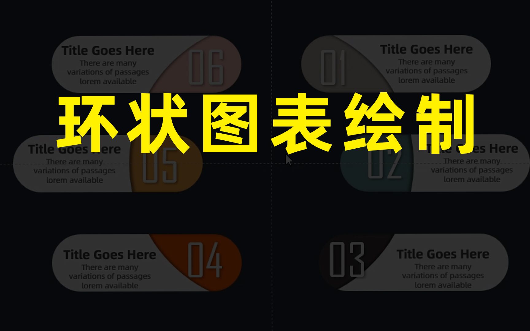 用PPT如何快速绘制环状图表