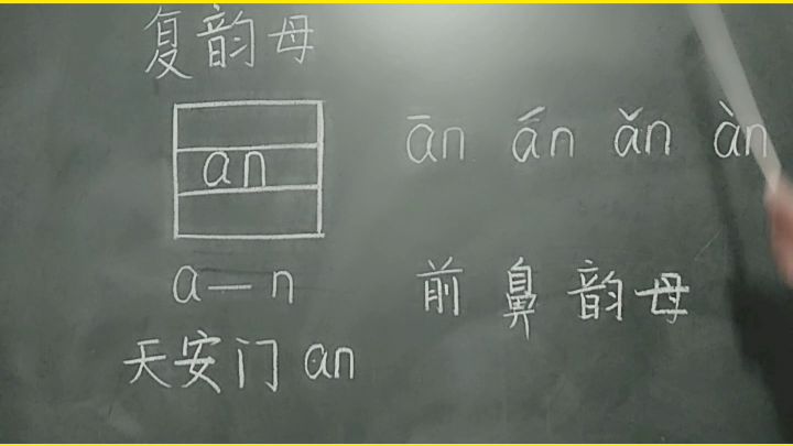 你知道什么是前鼻韵母吗?今天我们来学习第一个前鼻韵母!