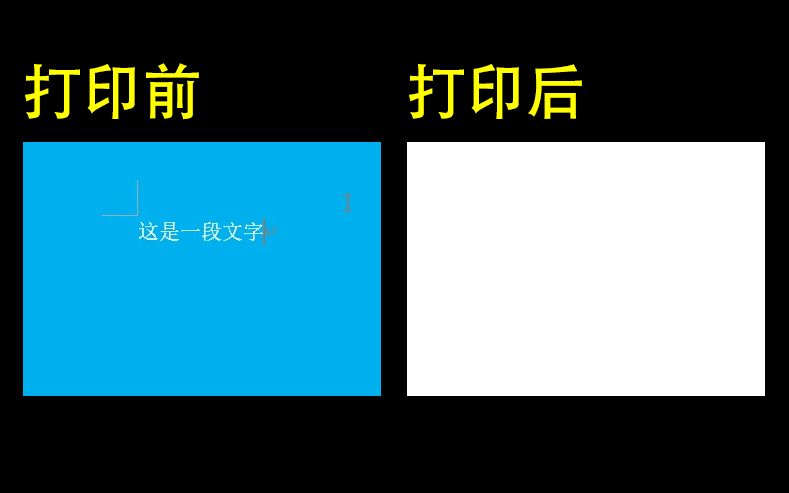 Word 打印背景色