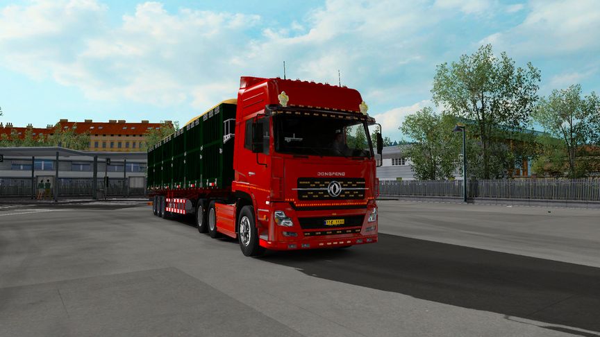 欧洲卡车模拟2,这两久违的东风天龙4251,今天开你拉个百吨沙