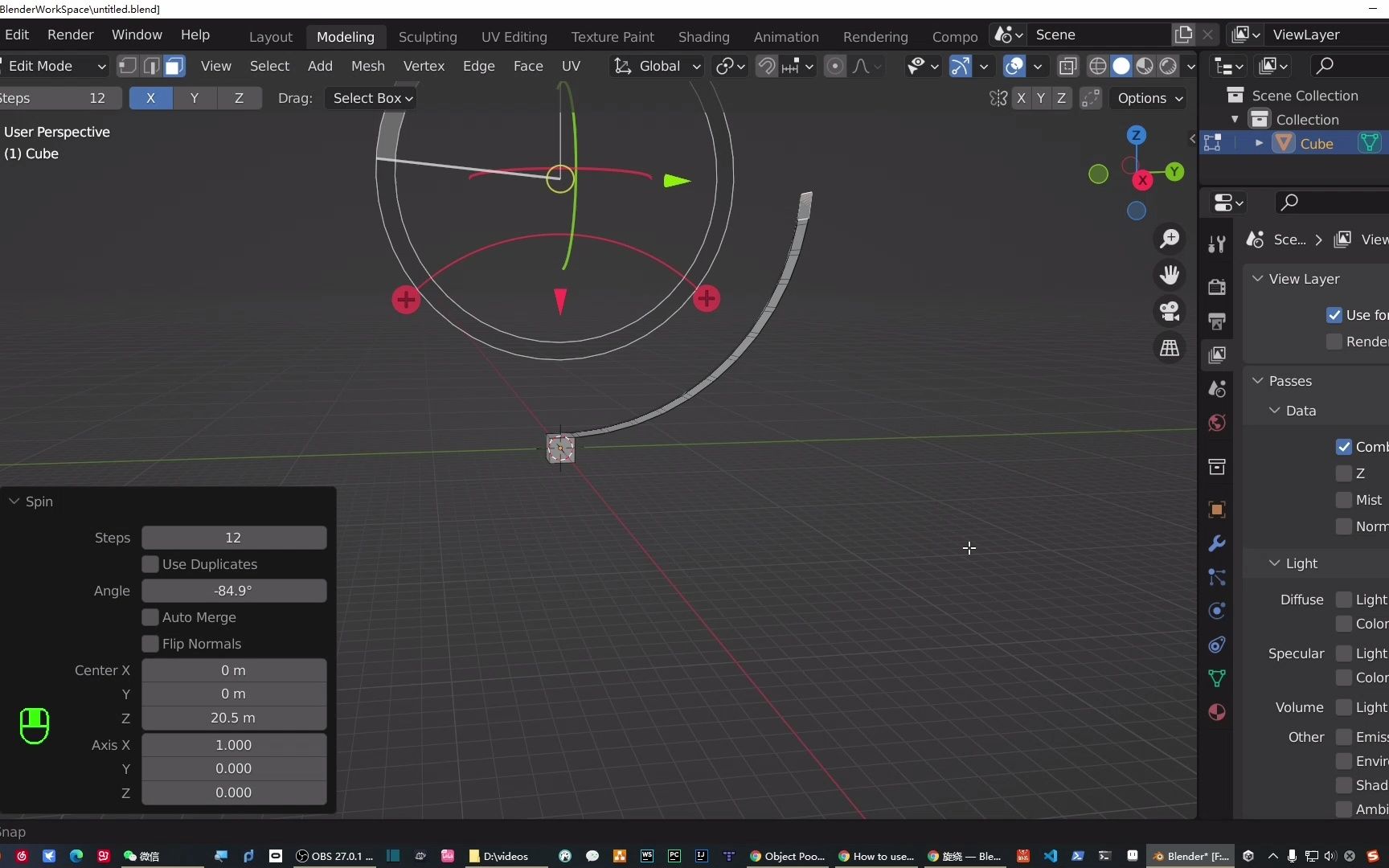 【unity2021入门教程】165-Blender3系列基础操作系列-17-3d建模07-...