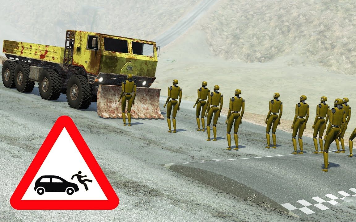 【BeamNG】碰撞假人测试_游戏集锦