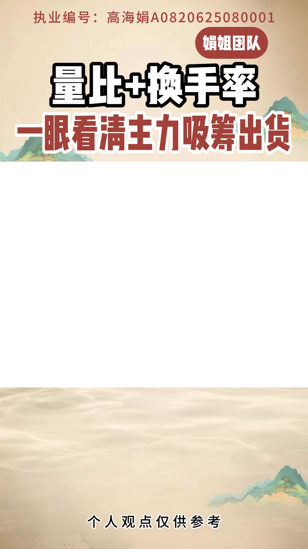 量比+换手率,一眼看清主力吸筹出货 量比+换手率,一眼看清主力吸筹...