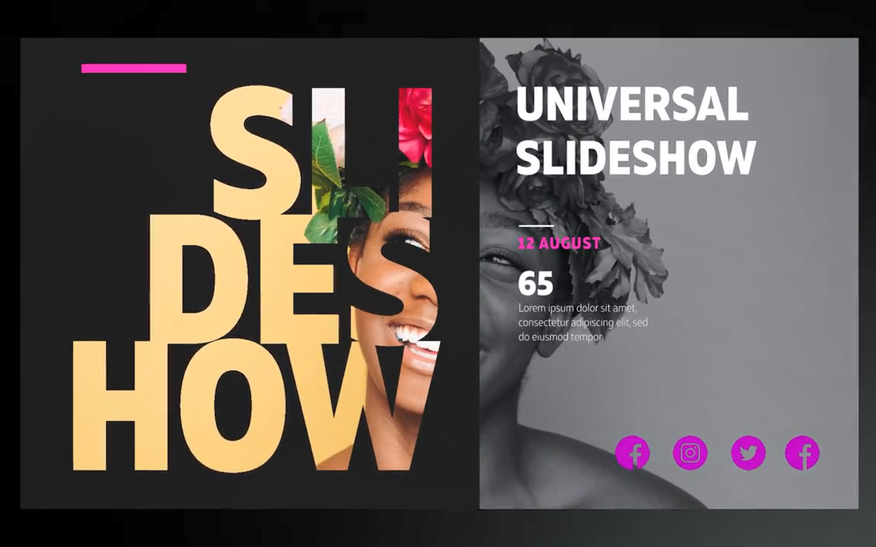 DaVinci Resolve达芬奇模板-各种炫酷的文字图片展示