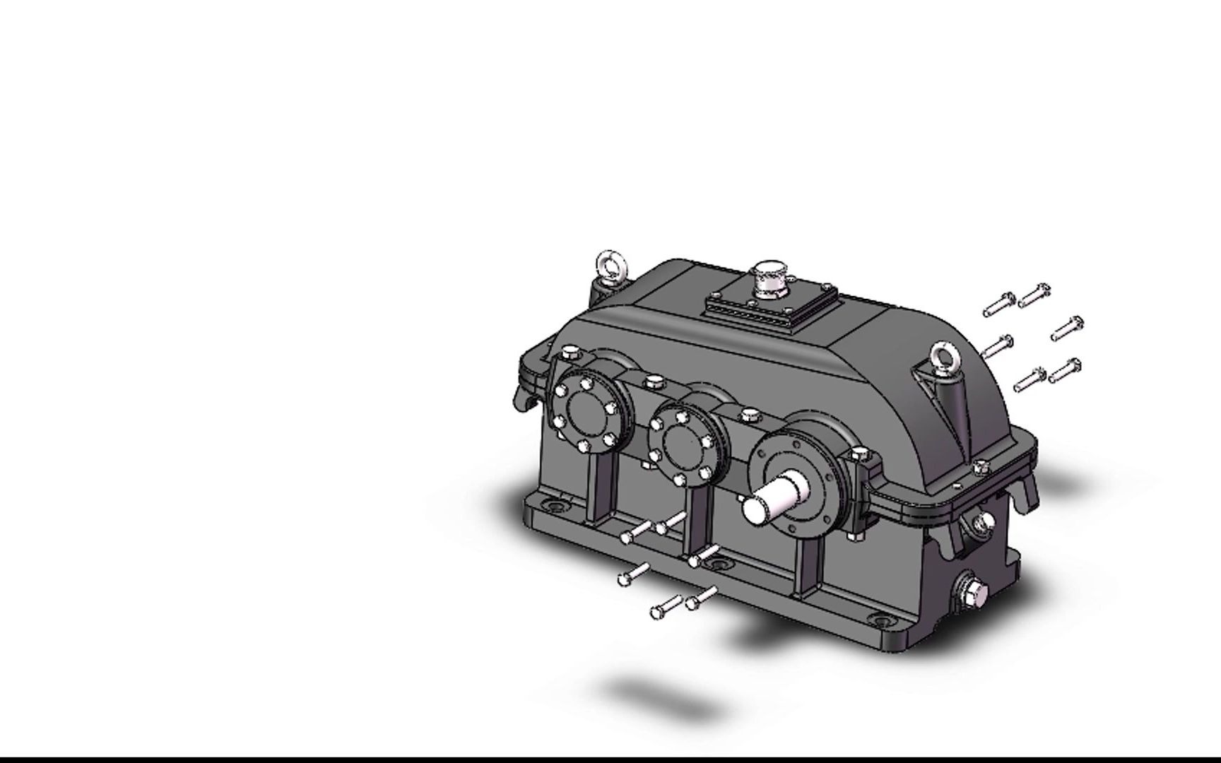 二级圆柱齿轮减速器燃起来了!