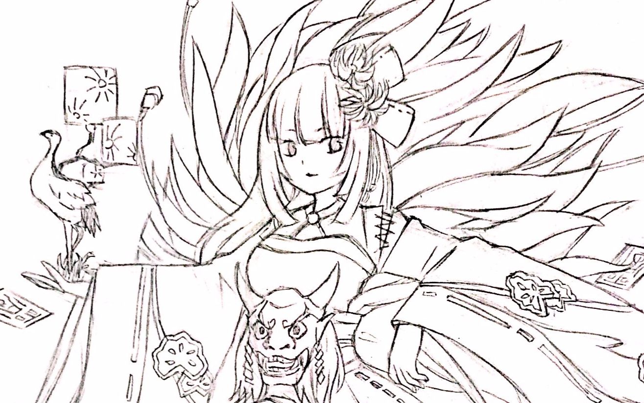 【阴阳师/手绘过程】瞎画一只彼岸花