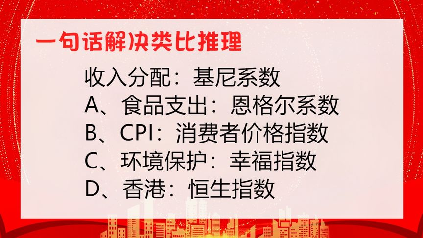 老杨带你刷行测10000题 类比推理真题:收入分配:基尼系数