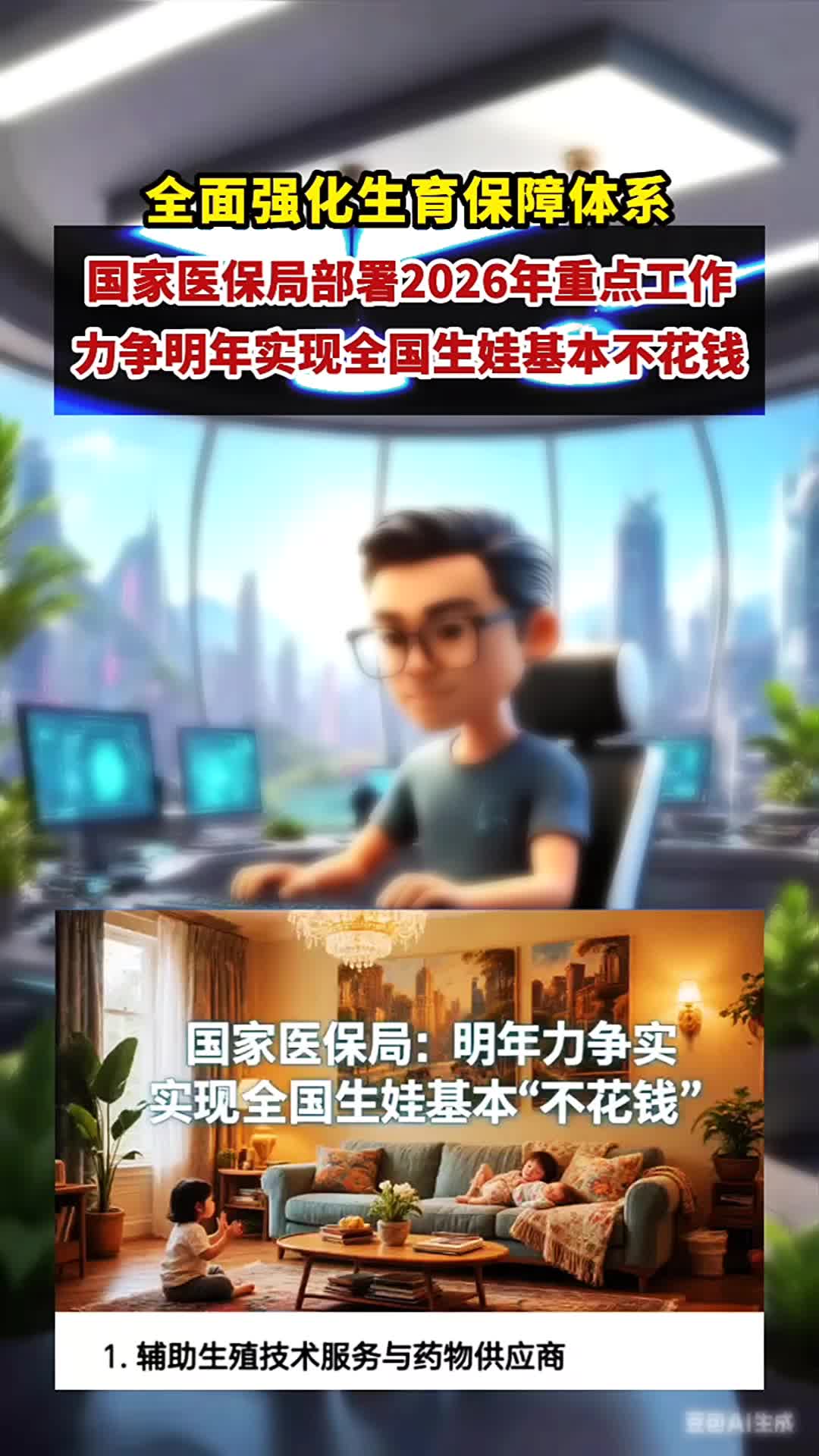 国家医保局部署2026年重点工作:力争全国实现政策范围内分娩个人"无...