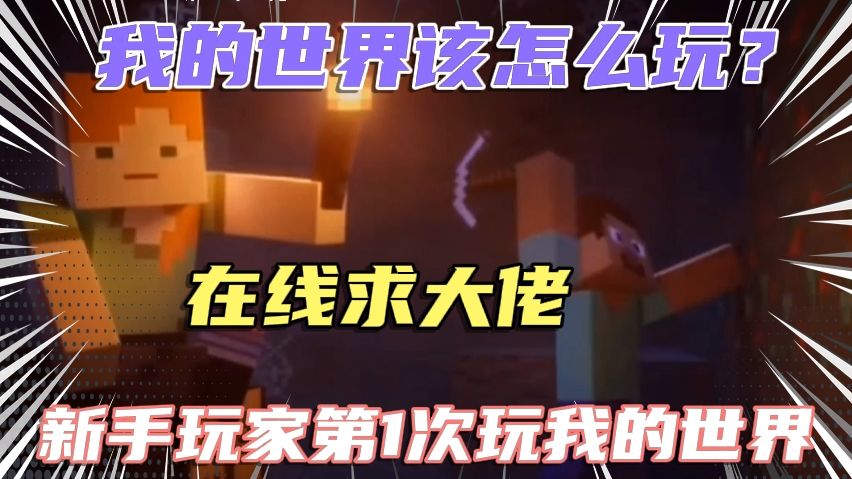 我的世界生存1:新手玩家是如何玩MC的?游戏咋玩?在线求大佬!