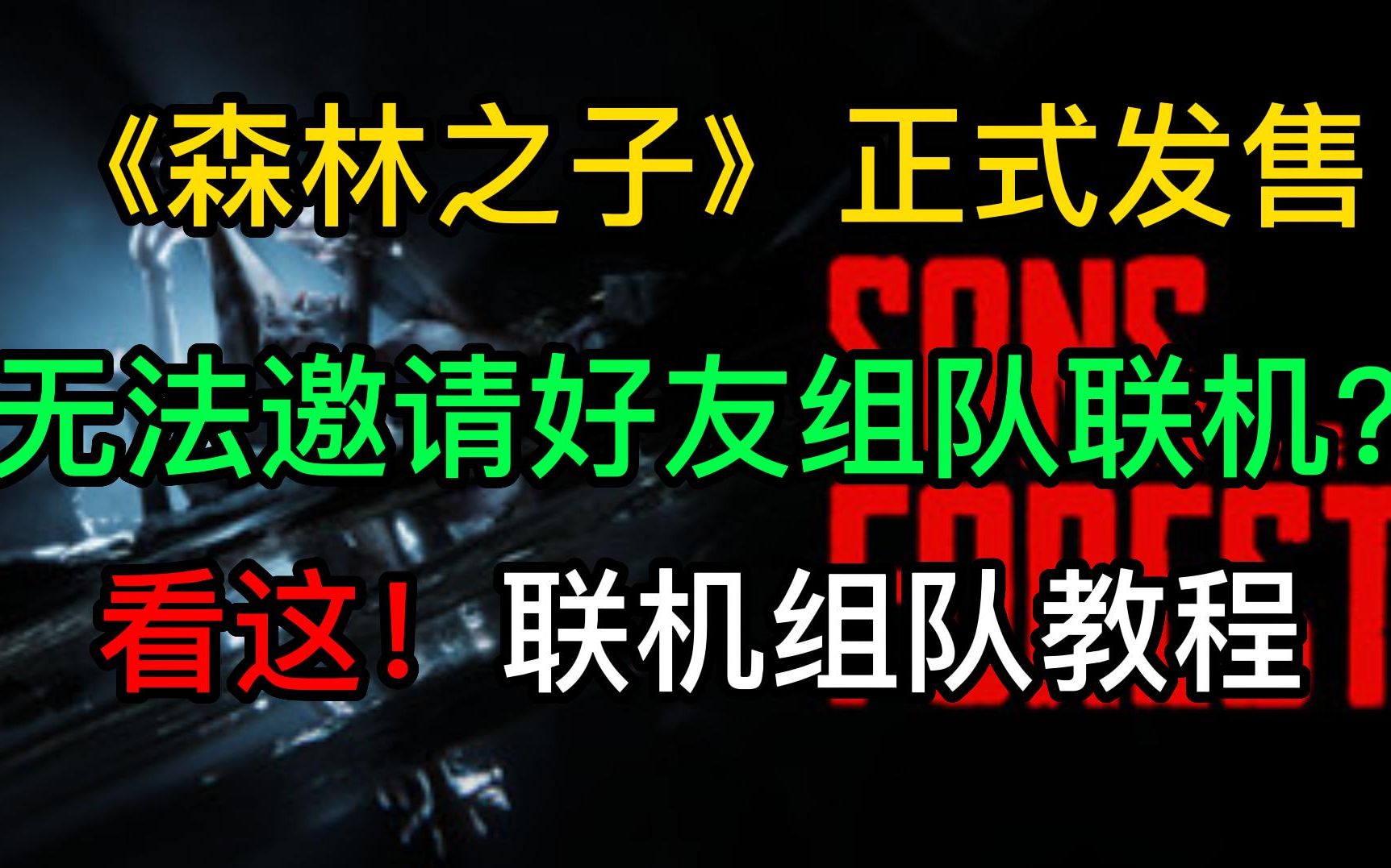 【联机组队教程】《森林之子》无法邀请好友联机?
