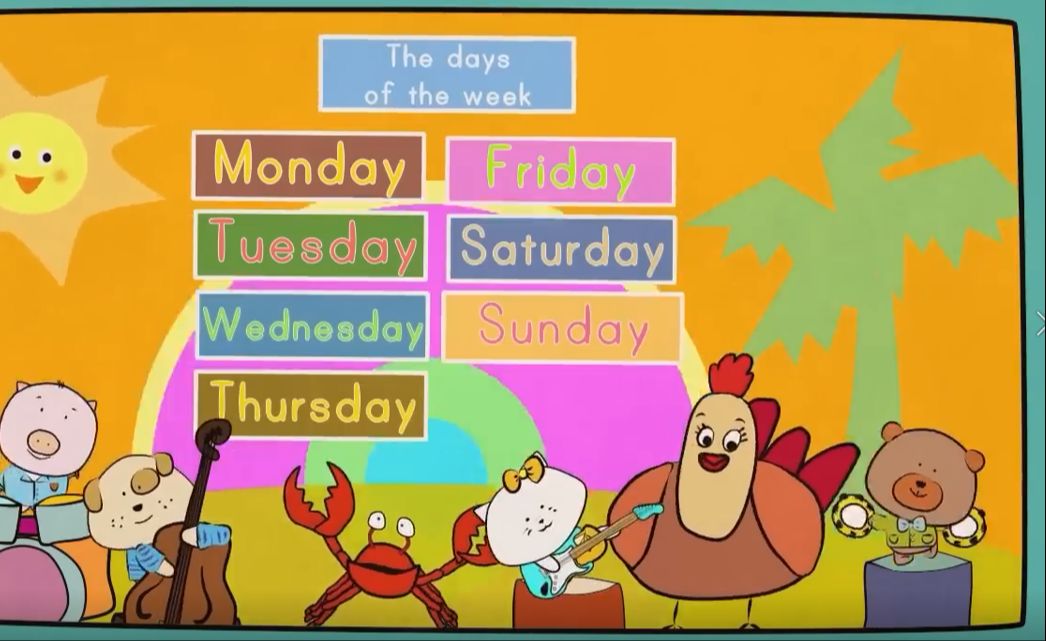 小学英语单词学习-星期单词学习-Days of the Week Song