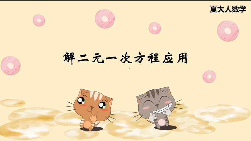 解二元一次方程应用,看看解二元一次方程会在什么题型里用吧