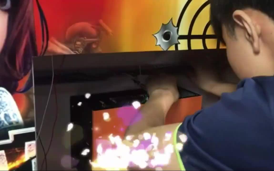 街机儿童电玩大型模拟机投币射击火力全开游戏机三合一鬼屋异形越战...