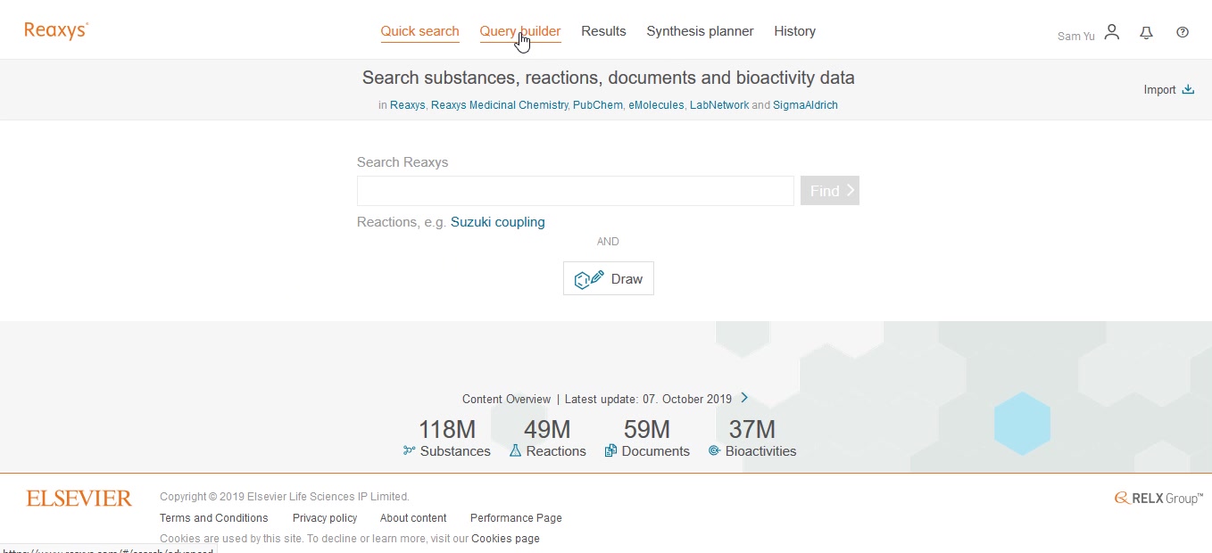 【Reaxys基本功能】Reaxys基本检索之Query Builder