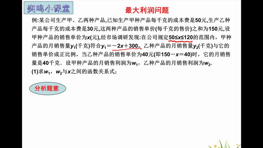 中考复习二次函数专题:实际应用题中的最大利润问题 学浪计划