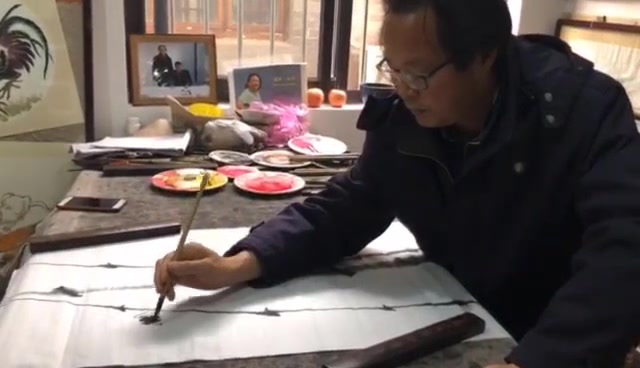 西安十大实力派画家画鸡新秀李砚卿国画介绍