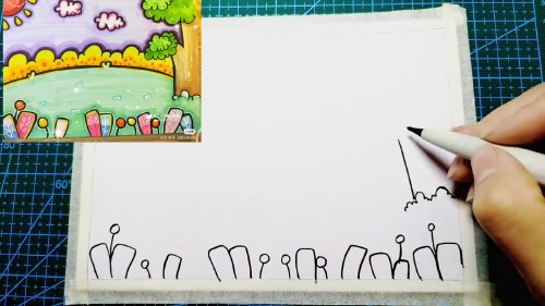 儿童画,创意画,临摹一糖儿童画的万能背景图,简单好画,实用!