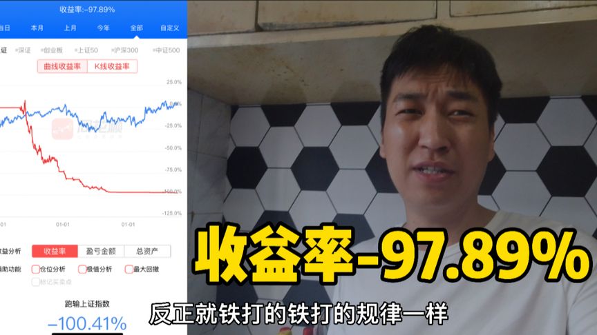 投资股票有6年多,全部收益率-97.89%,小伙:这比买彩票还要难!